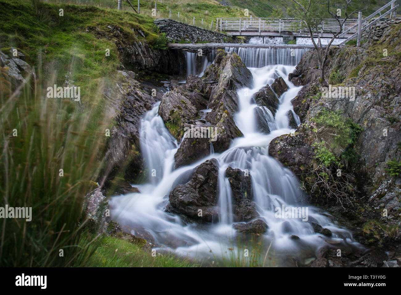 Lake District waterfall Stock Photo - Alamy