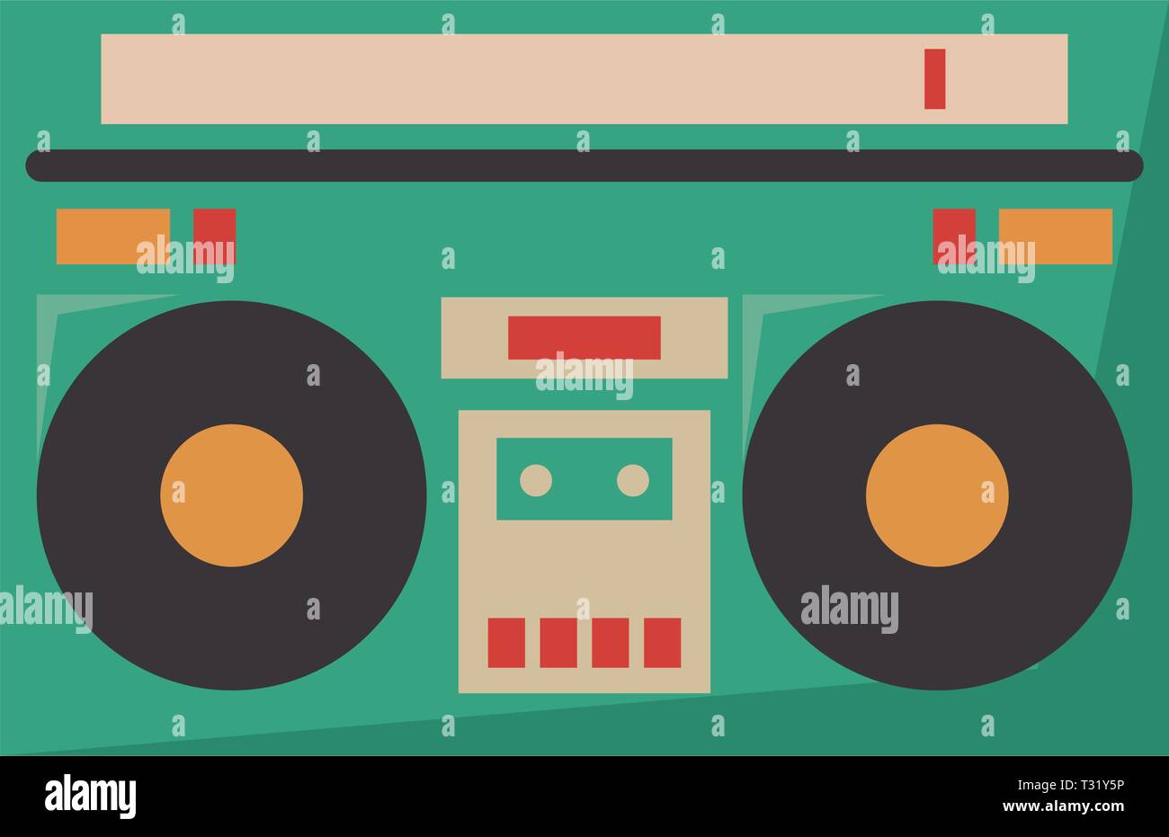 Old radio stereo cartoon Stock Vector Image & Art - Alamy