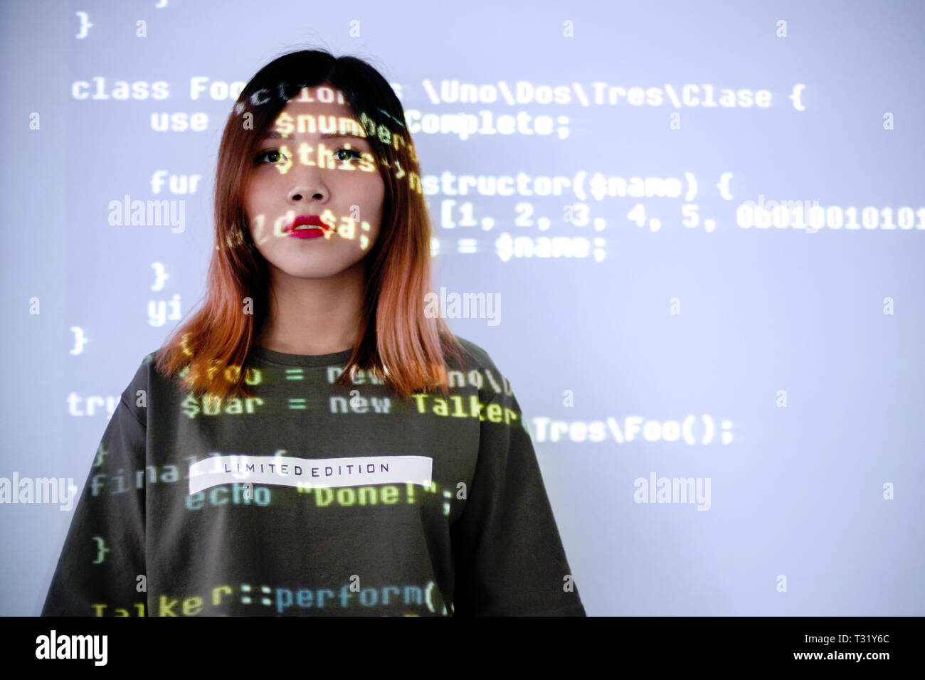 Human addicted to smartphone technology concept | High school girl ...