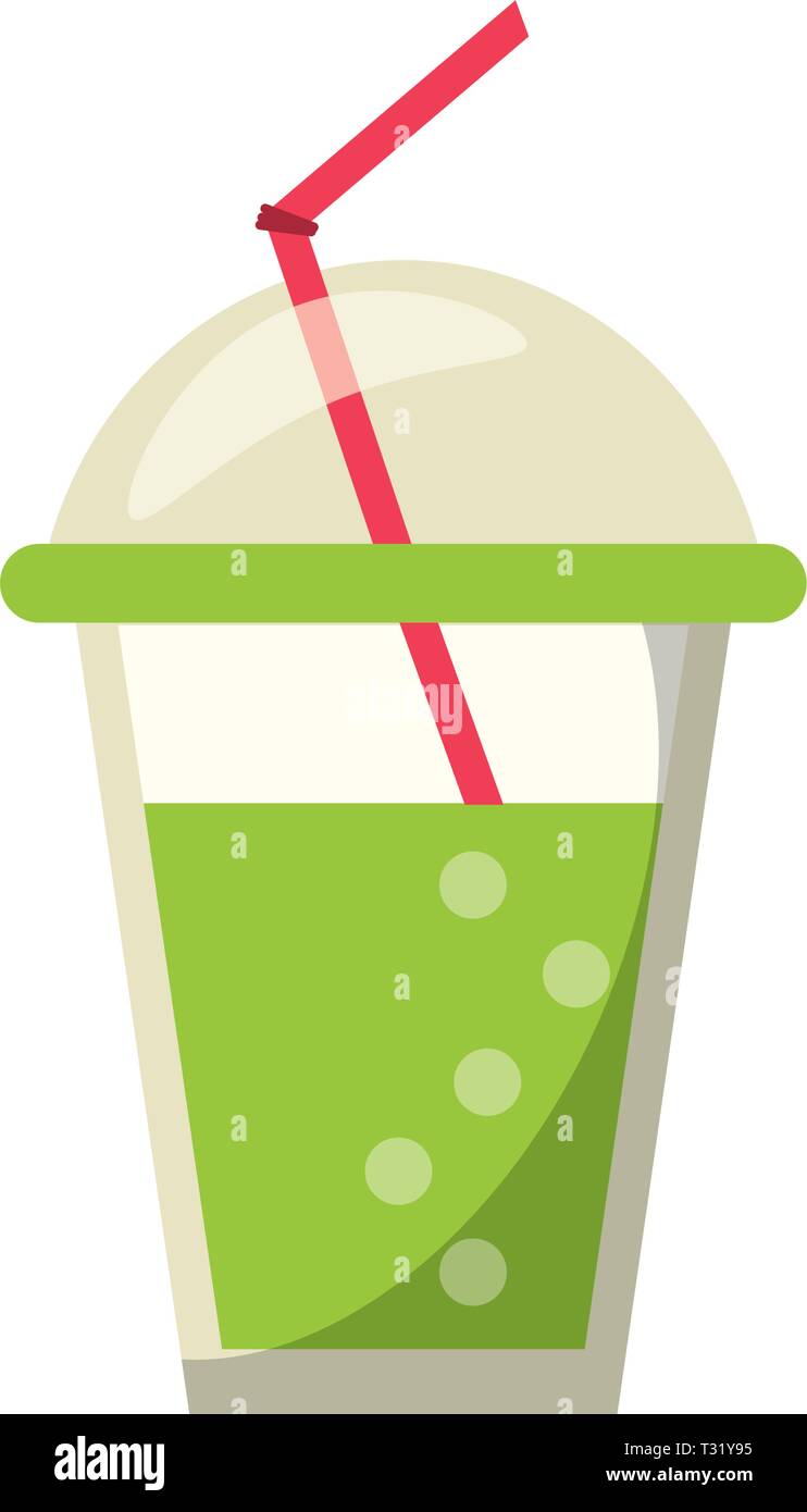 Smoothie cup with straw drink Stock Vector Image & Art - Alamy