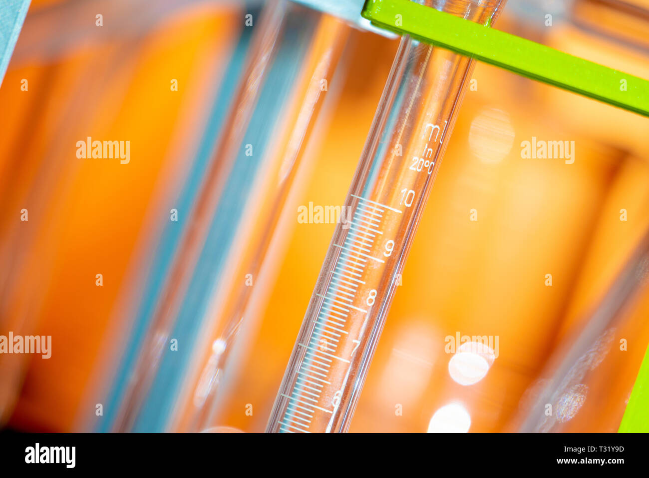 Glass instruments in the laboratory of chemical synthesis Stock Photo ...
