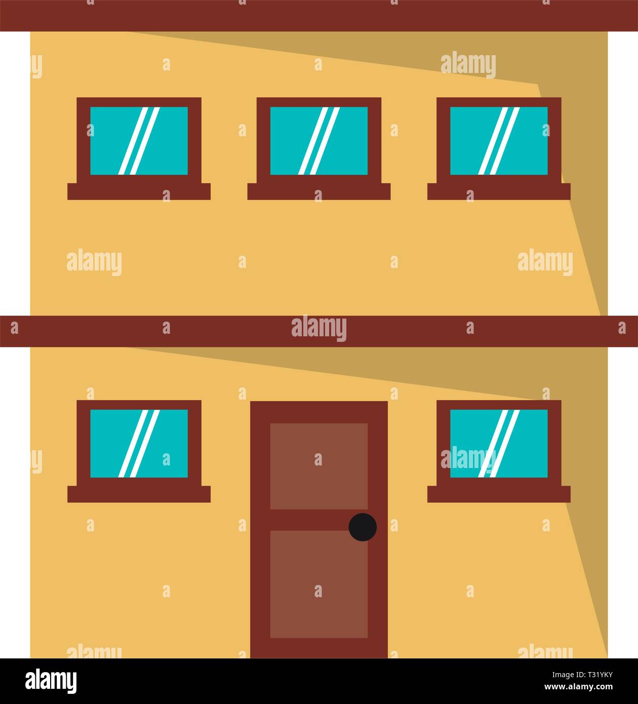 Urban building two floors cartoon Stock Vector Image & Art - Alamy