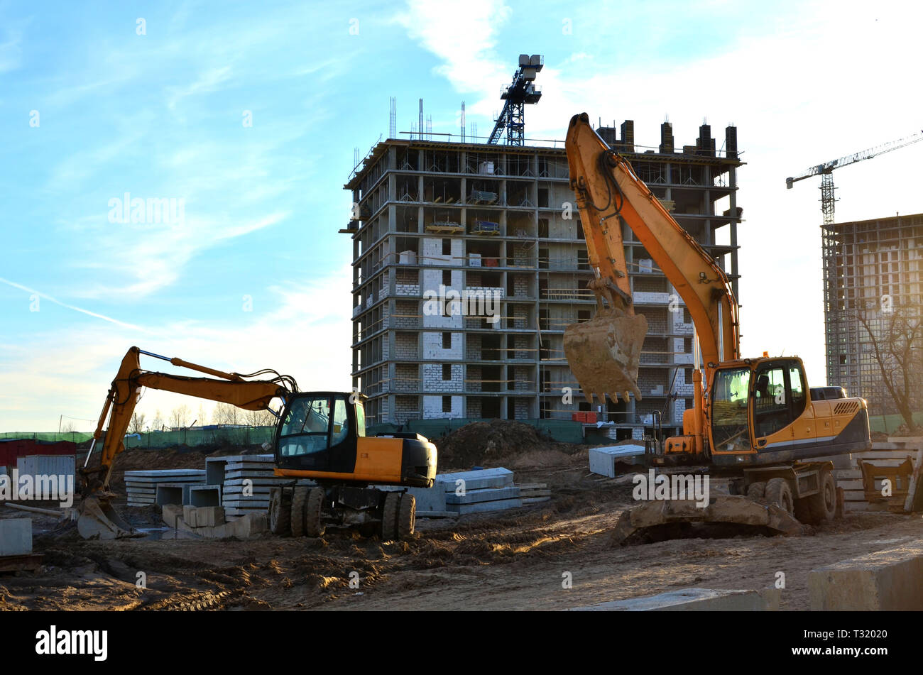 Bulldozer With Raised Loader Bucket High Resolution Stock Photography ...