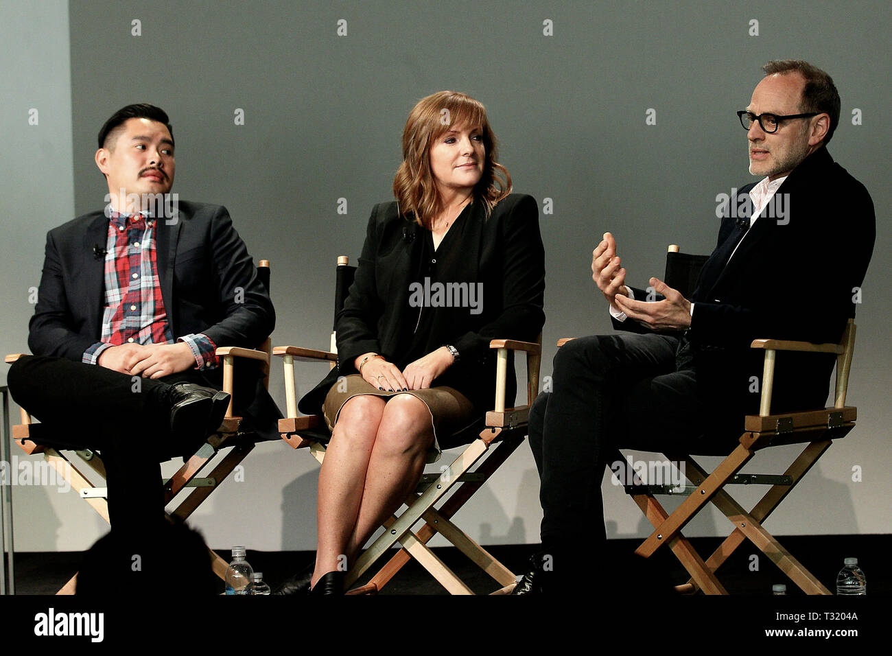 New York, USA. 16 Apr, 2015. Filmmakers Bao Nguyen, J.L. Pomeroy, and ...
