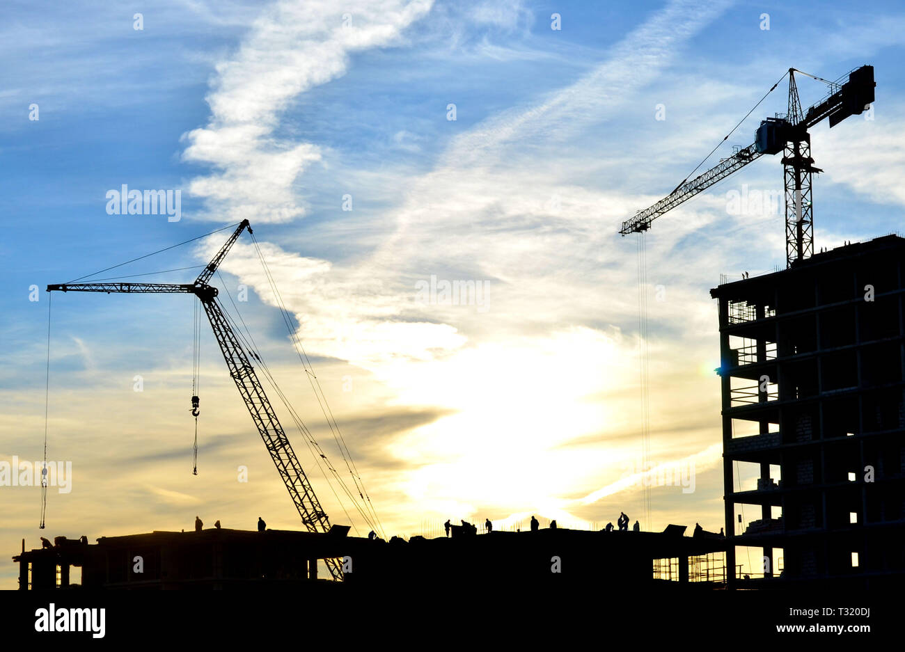 Construction site background Stock Photo - Alamy