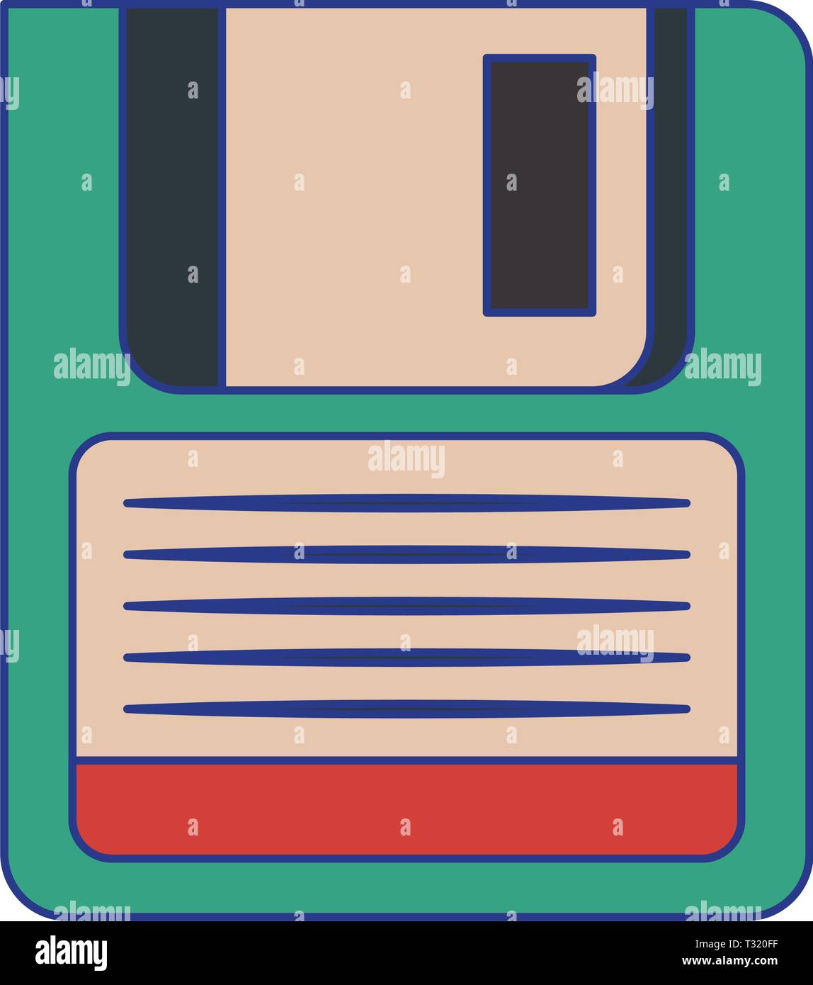 old diskette computer storage blue lines Stock Vector Image & Art - Alamy