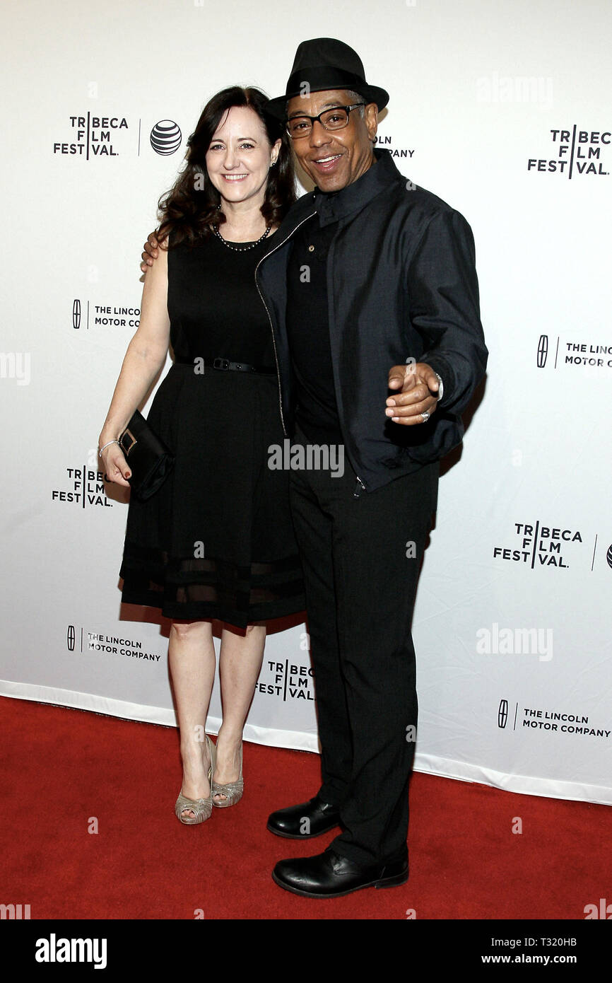 New York, USA. 19 Apr, 2015. Giancarlo Esposito, (R), and, wife, Terry ...