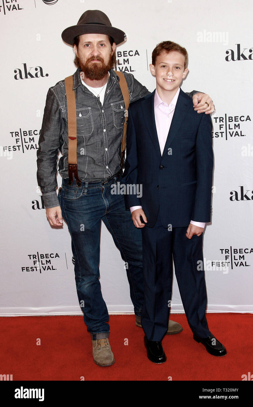 New York, USA. 19 Apr, 2015. Actors, Brad Carter, and, John Clofine at ...