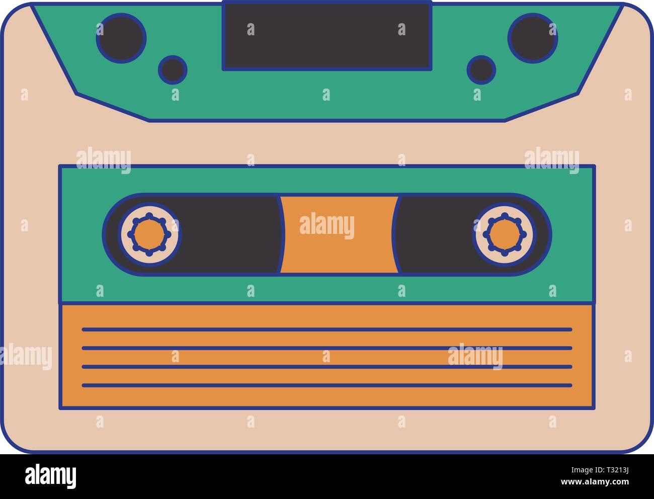Blue cassette tape player icon Stock Vector Images - Alamy