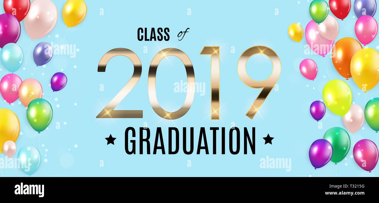 Congratulations on Graduation 2019 Class Background Vector Illustration ...