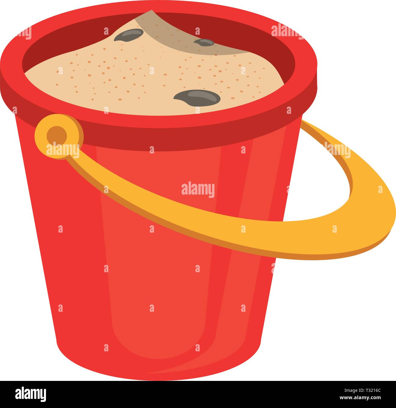 Beach sand bucket isolated Stock Vector Image & Art - Alamy