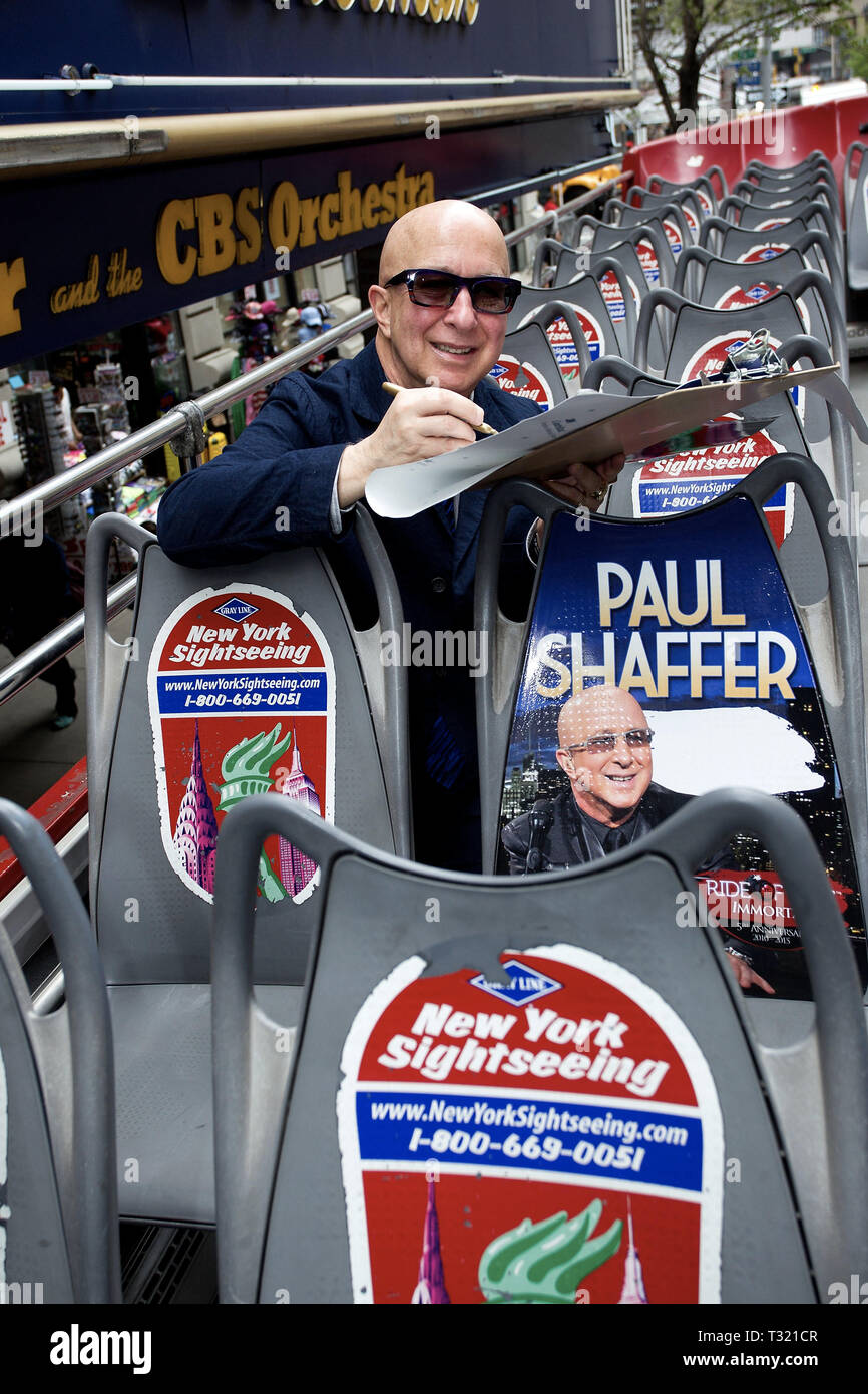 New York, USA. 05 May, 2015. Musician, Paul Shaffer at The Ride Of Fame ...