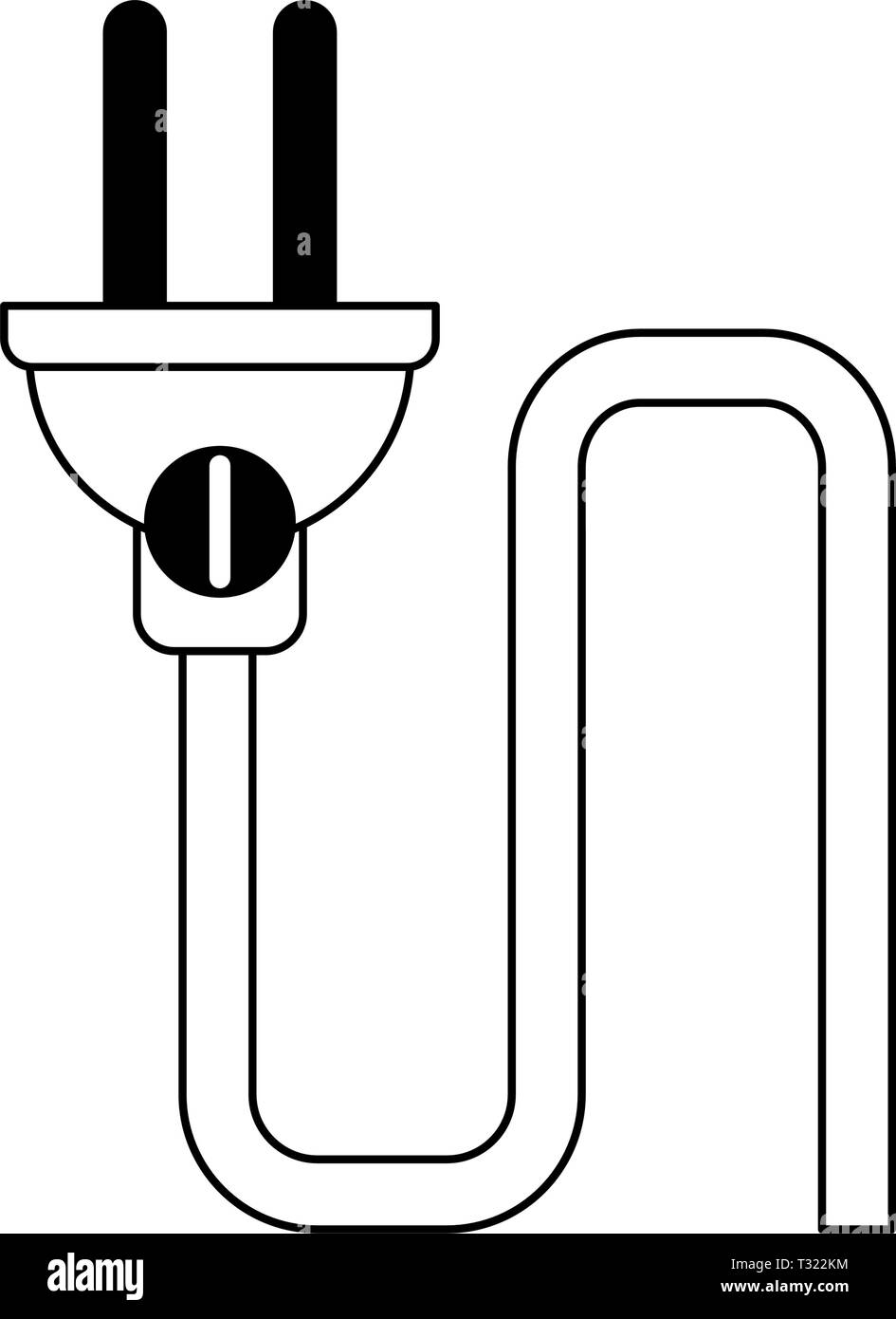 Electric wire with plug Stock Vector Image & Art - Alamy