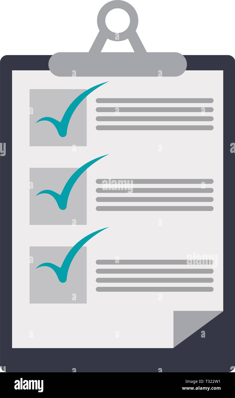 clipboard checklist document symbol Stock Vector Image & Art - Alamy