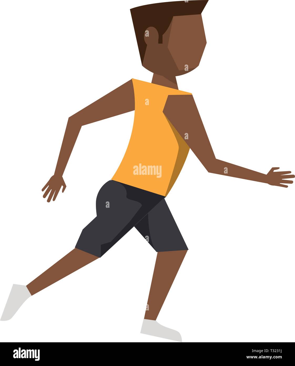 fitness man running avatar cartoon Stock Vector Image & Art - Alamy