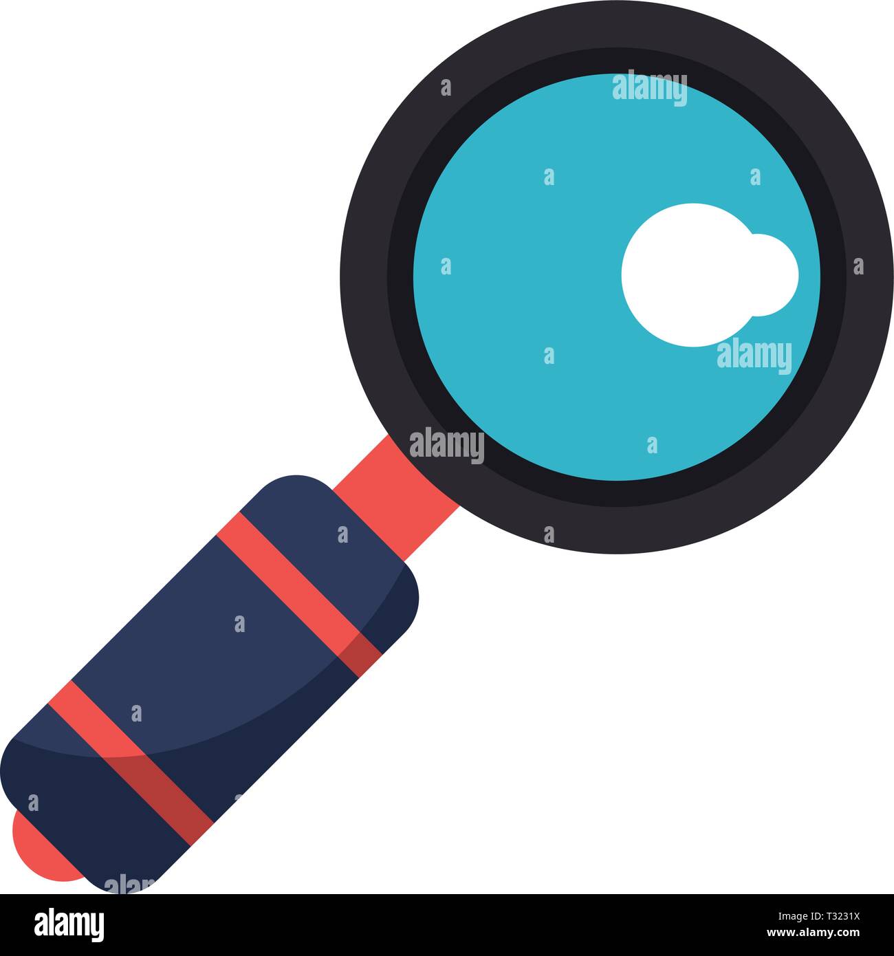 Magnifying glass symbol isolated Stock Vector Image & Art - Alamy