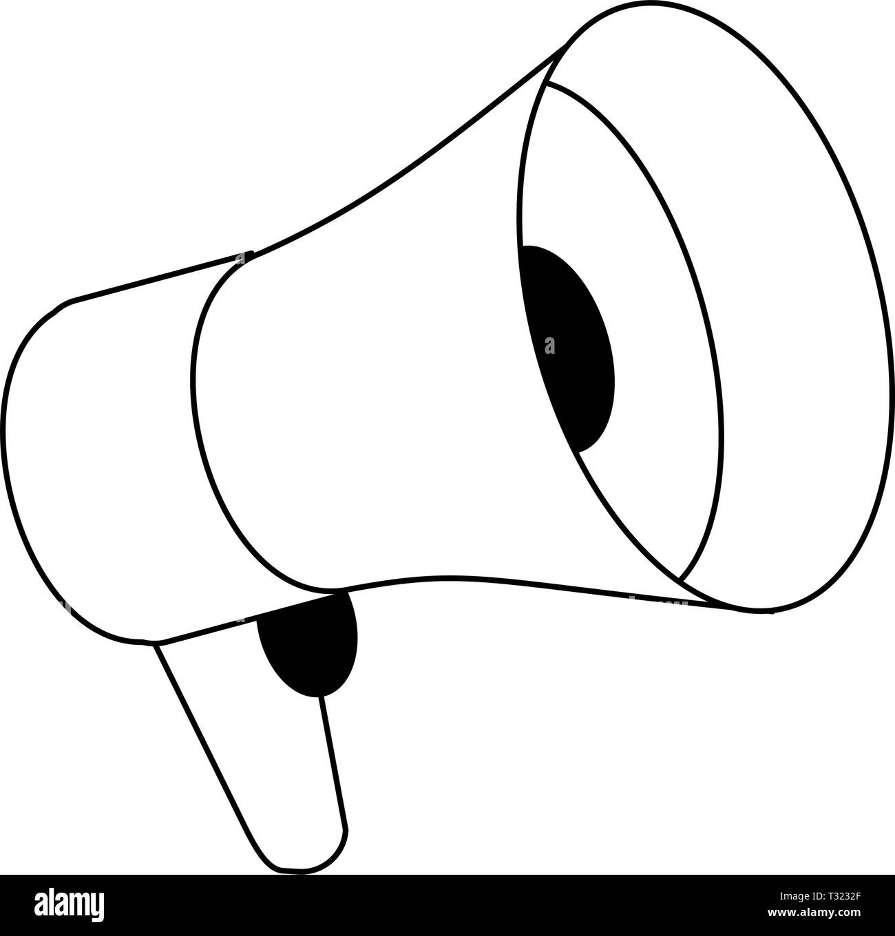 vintage bullhorn symbol cartoon Stock Vector Image & Art - Alamy