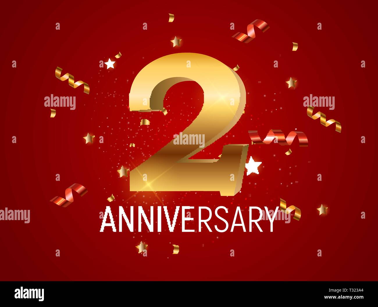 Template Logo 2 Years Anniversary Vector Illustration EPS10 Stock ...
