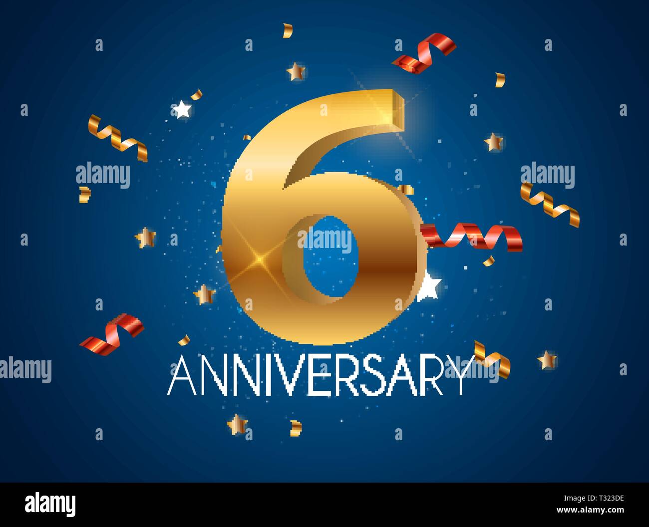 6 years logo Stock Vector Images - Alamy