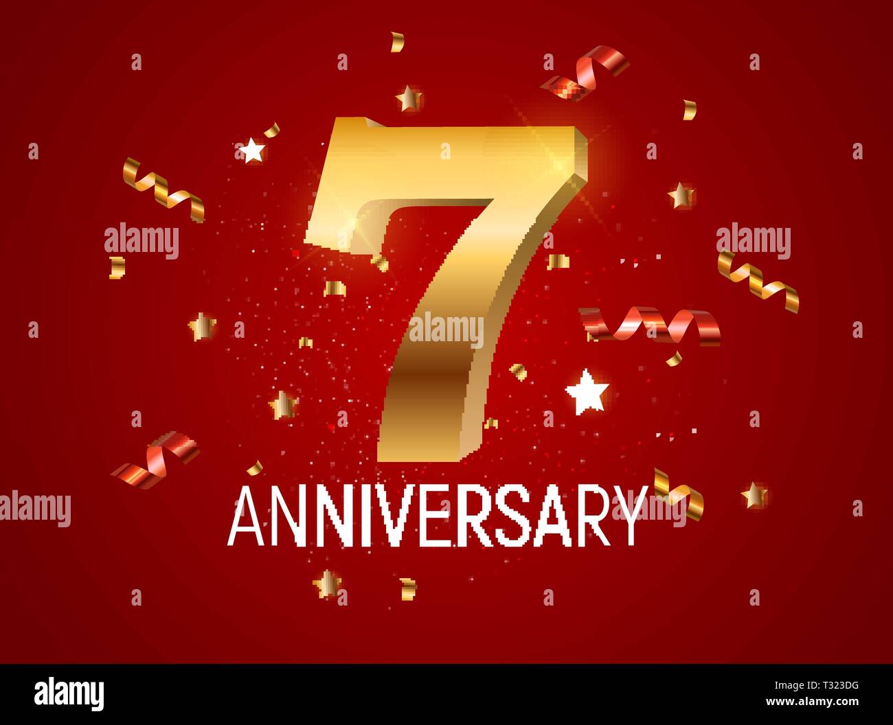 Template Logo 7 Years Anniversary Vector Illustration EPS10 Stock ...