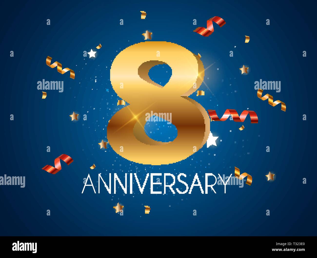 8 years birthday logo Stock Vector Images - Alamy