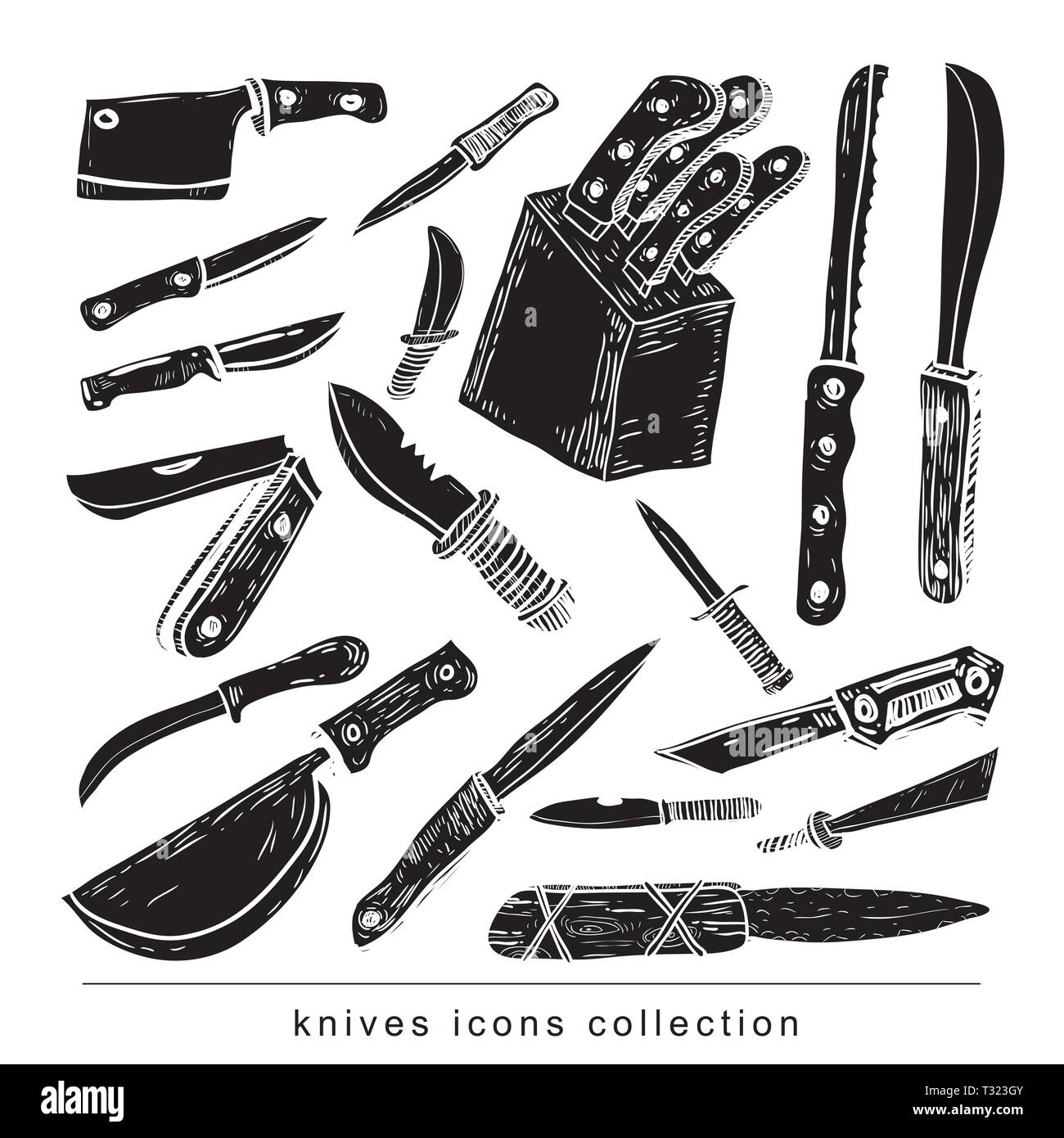 Knife set, vector illustration Stock Vector Image & Art - Alamy