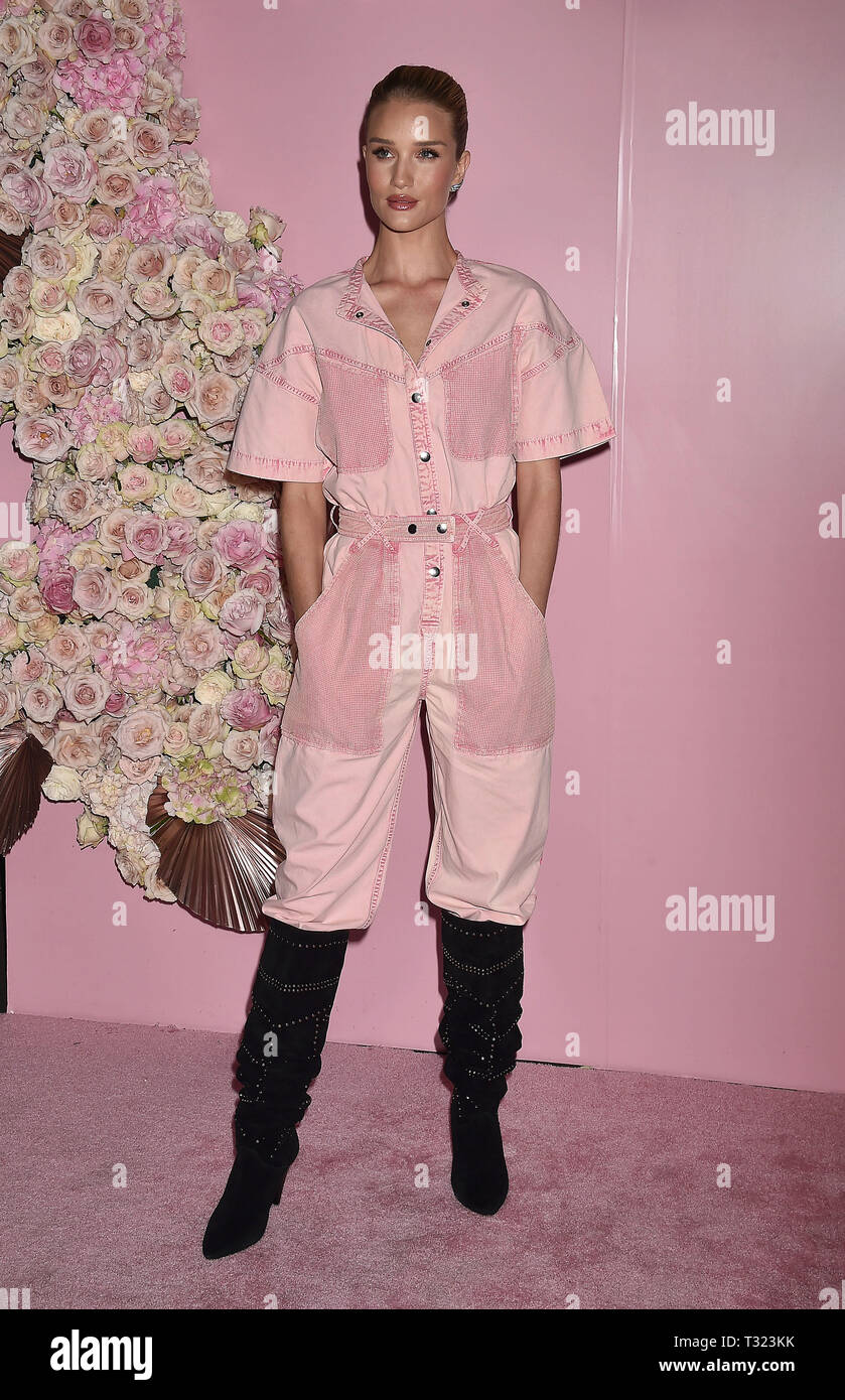 HOLLYWOOD, CA - APRIL 04: Rosie Huntington-Whiteley attends the launch ...