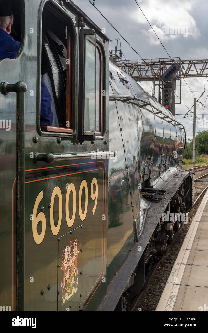 The A4 Pacific steam locomotive Union of South Africa at Warrington ...