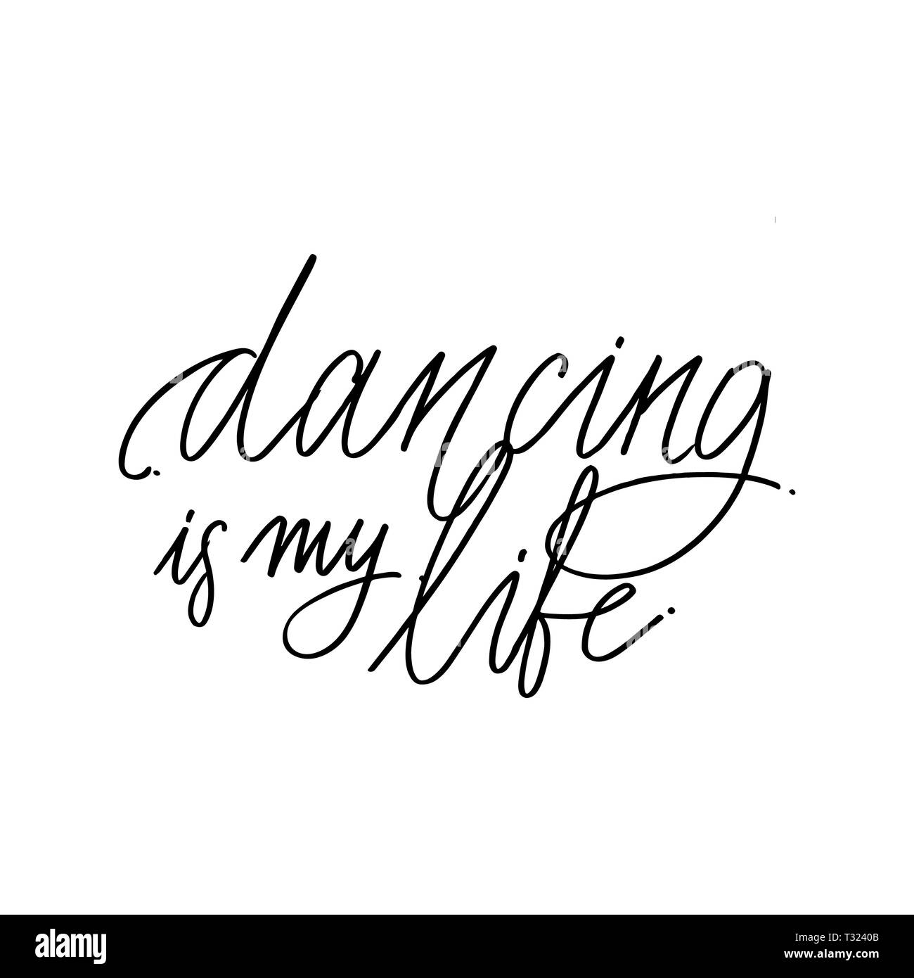 Hand drawn lettering. Ballet calligraphy. Hand made illustration Stock ...