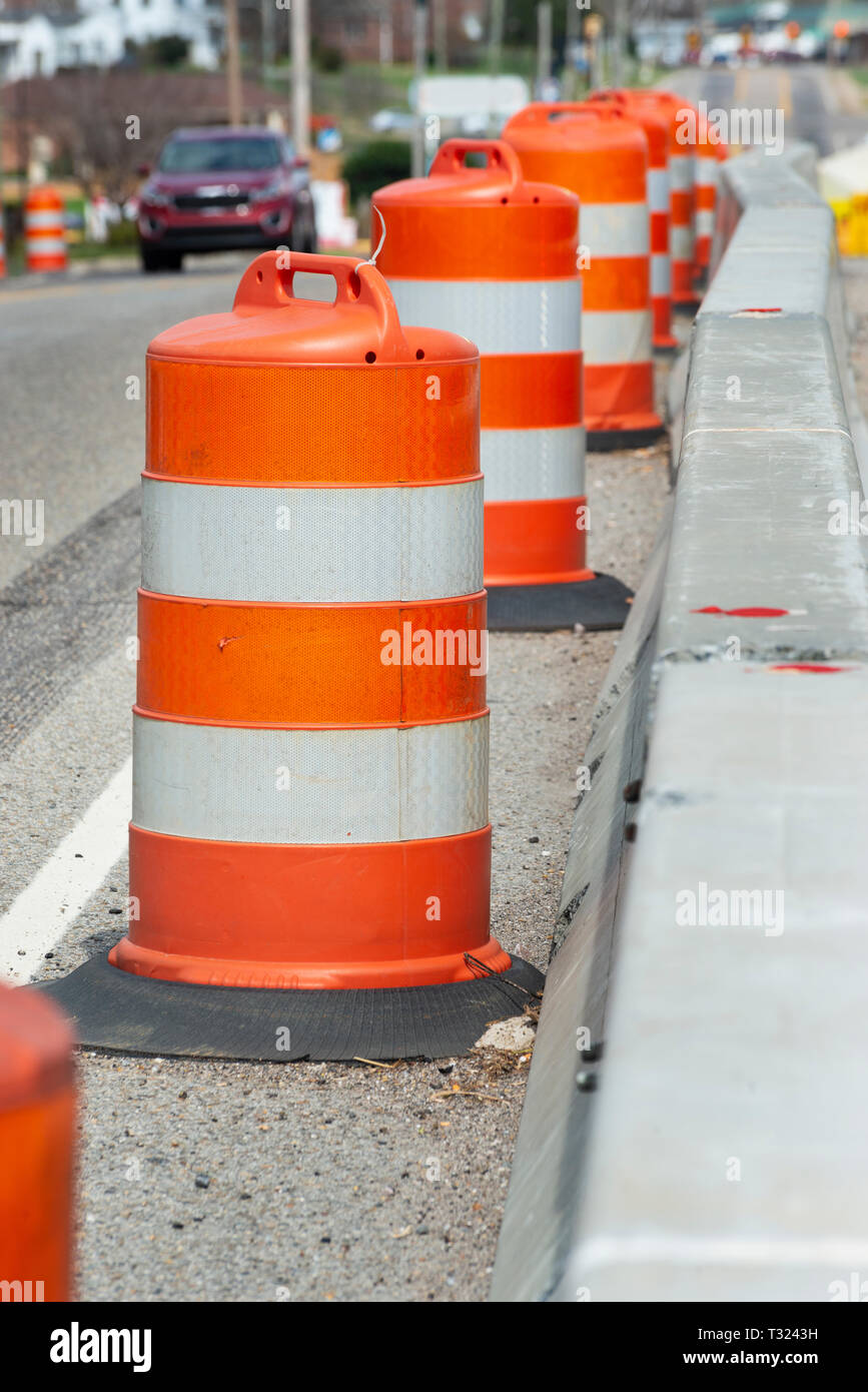 Traffic Barrels High Resolution Stock Photography and Images - Alamy