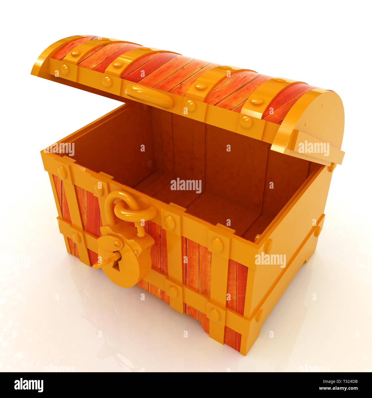Chest. 3d render Stock Photo - Alamy