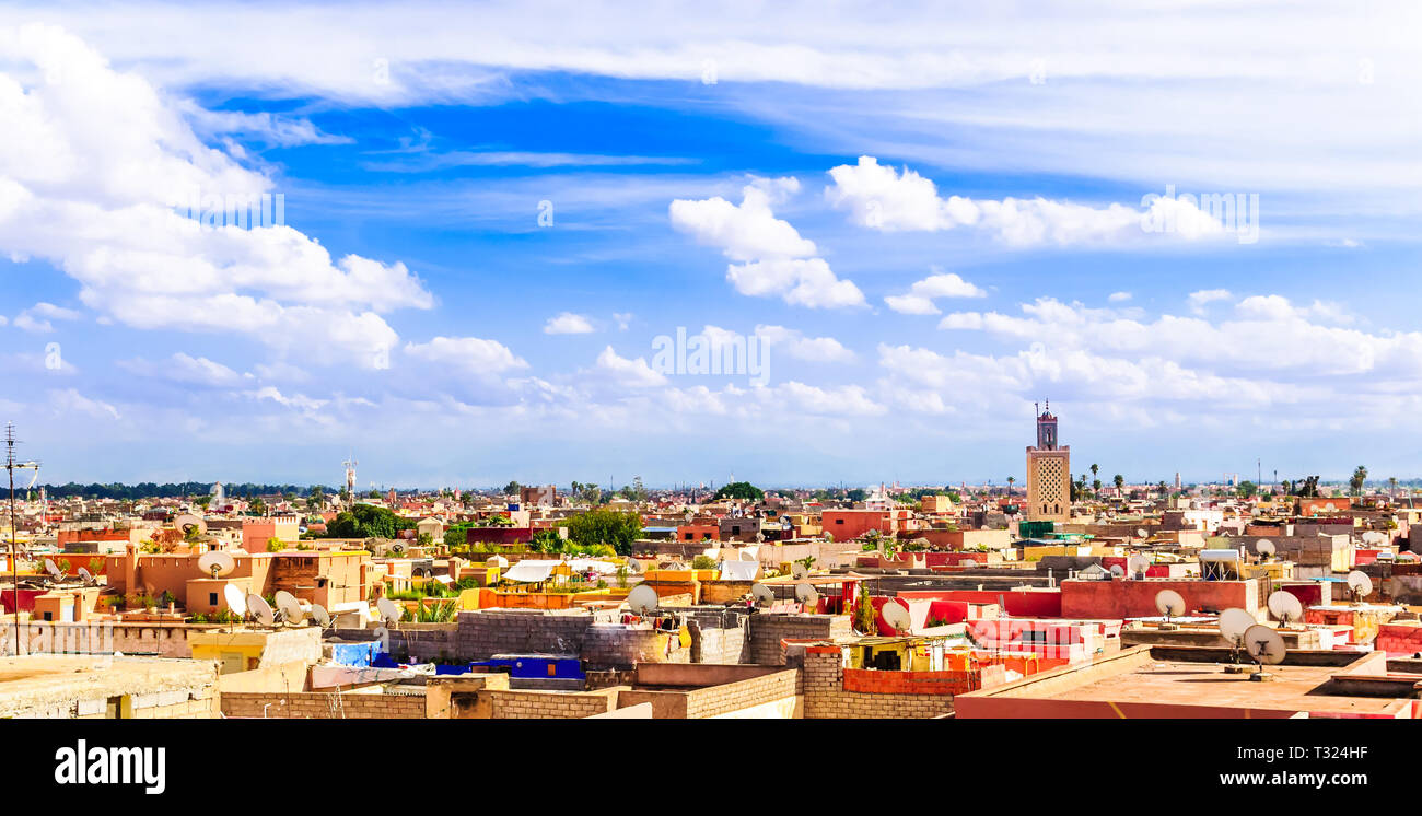 Arabic marrakech roof mosque hi-res stock photography and images - Alamy