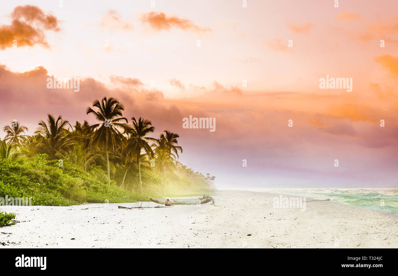 Sunset caribbean sea colombia hi-res stock photography and images - Alamy