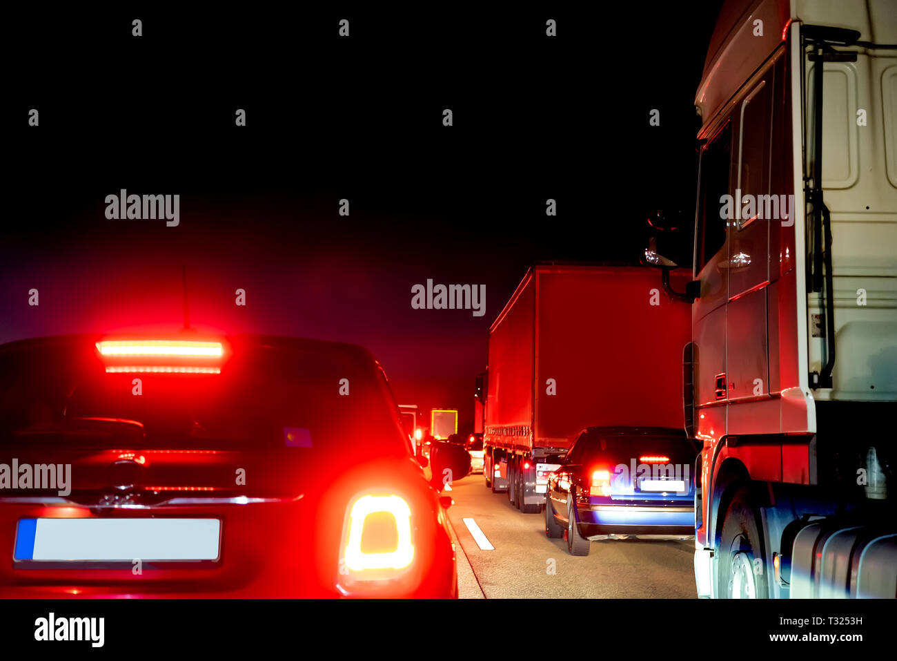 Night driving on highway in hi-res stock photography and images - Alamy