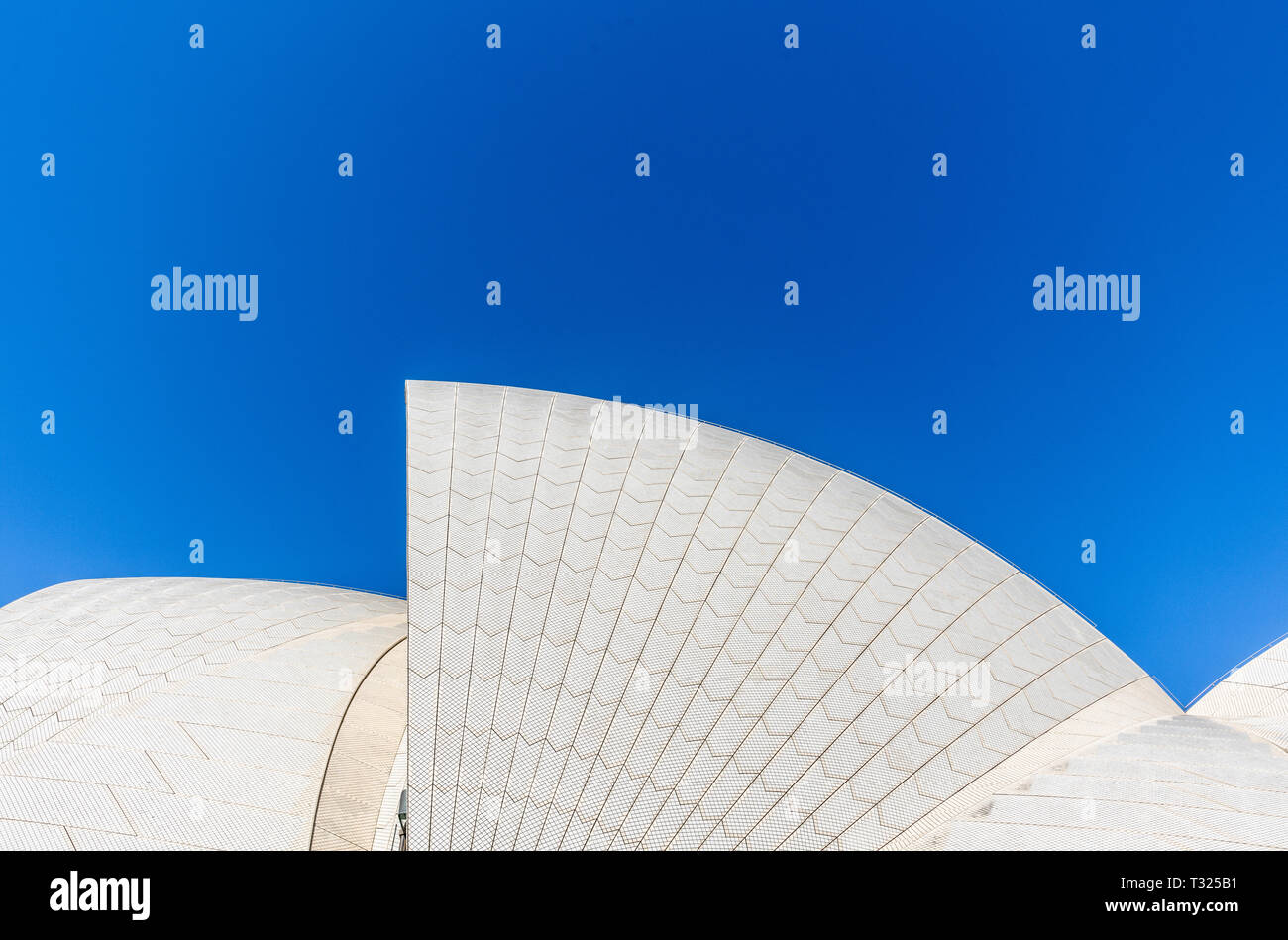 Sydney, Australia - February 11, 2019: Detail of white roof structure ...