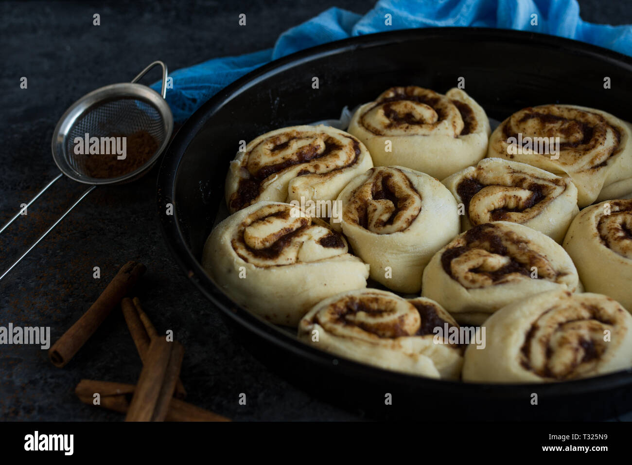 Overhead shot tasty cinnamon hi-res stock photography and images - Alamy