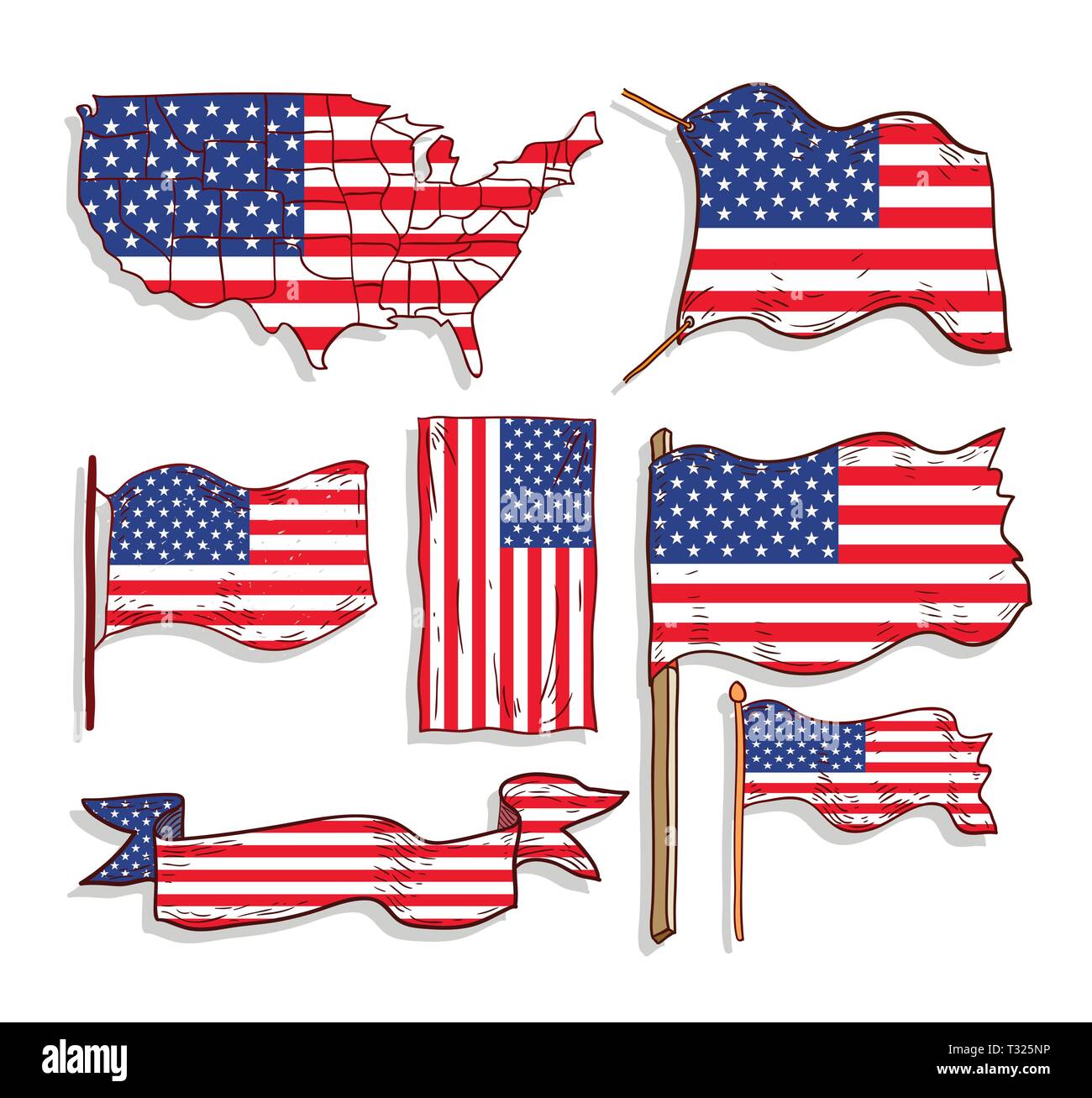 Usa and iceland Stock Vector Images - Alamy