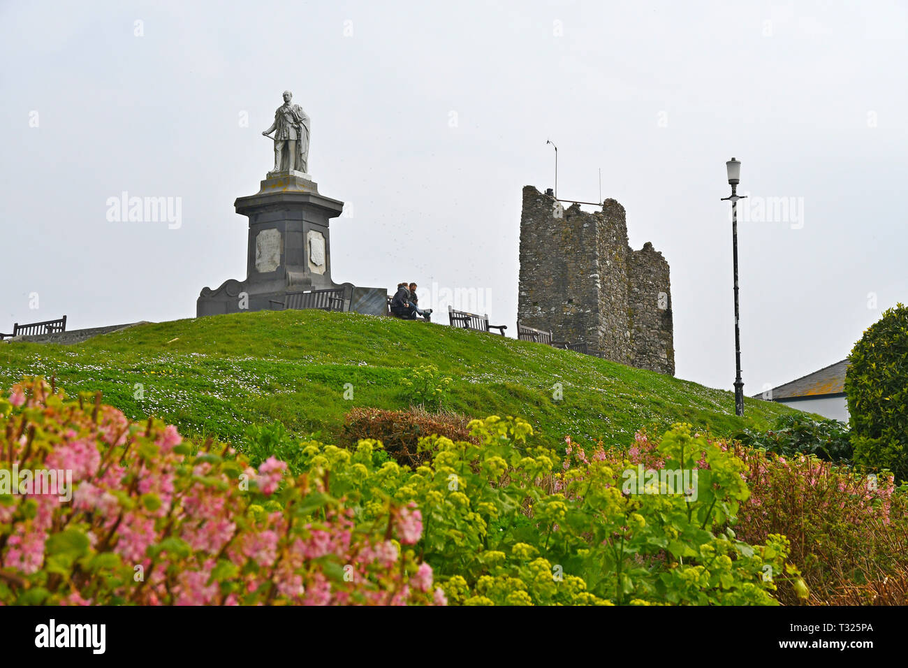 castle hill Tenby, Wales Stock Photo - Alamy
