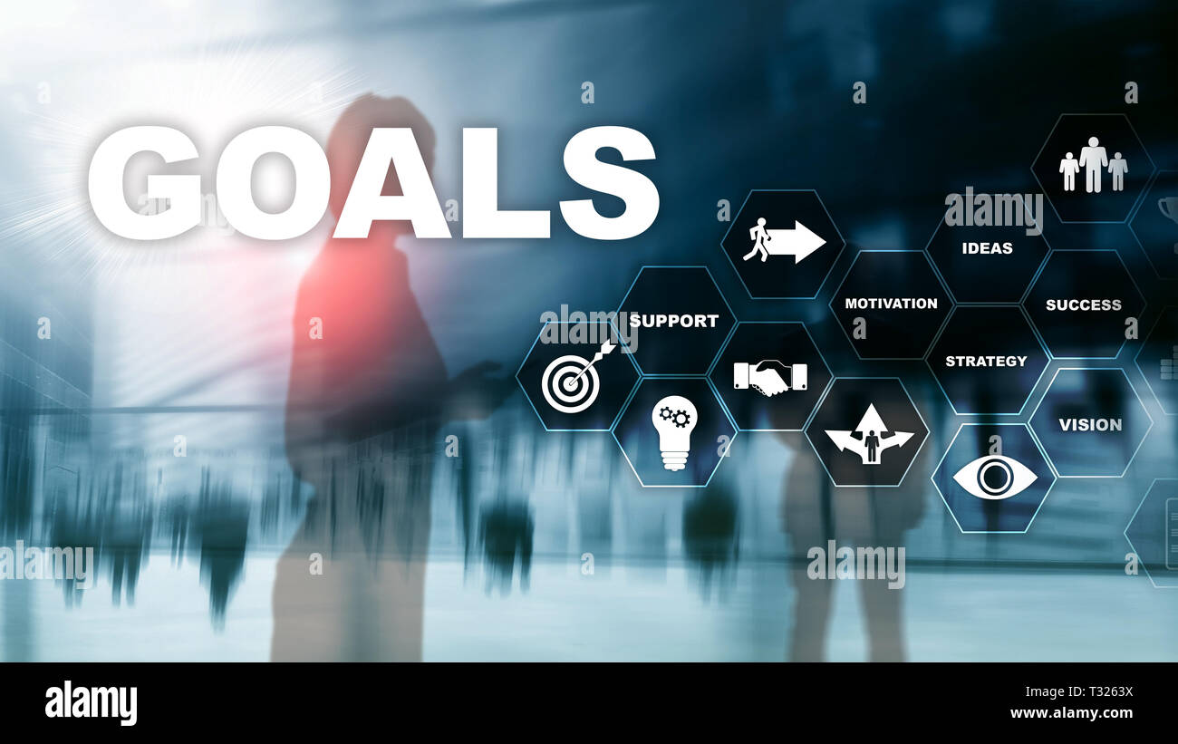 Target Goals Expectations Achievement Graphic Concept. Business ...