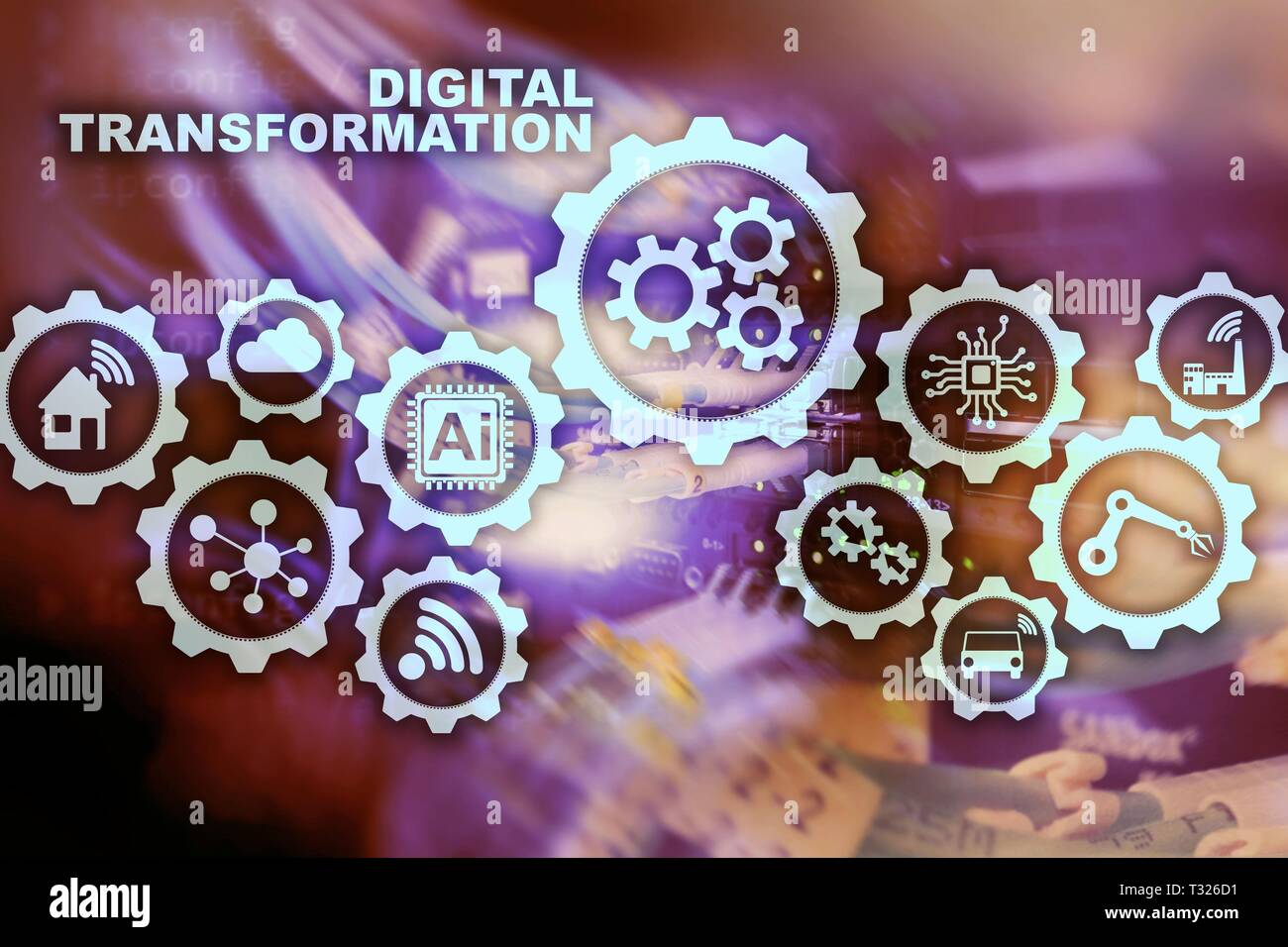 Digital Transformation Concept of digitalization of technology business ...