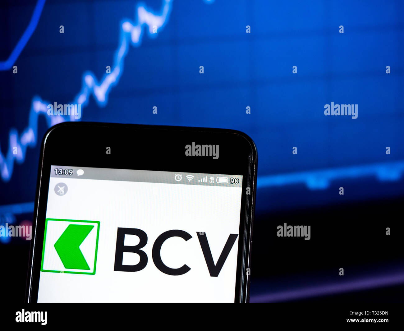 In this photo illustration a Banque Cantonale Vaudoise logo seen ...