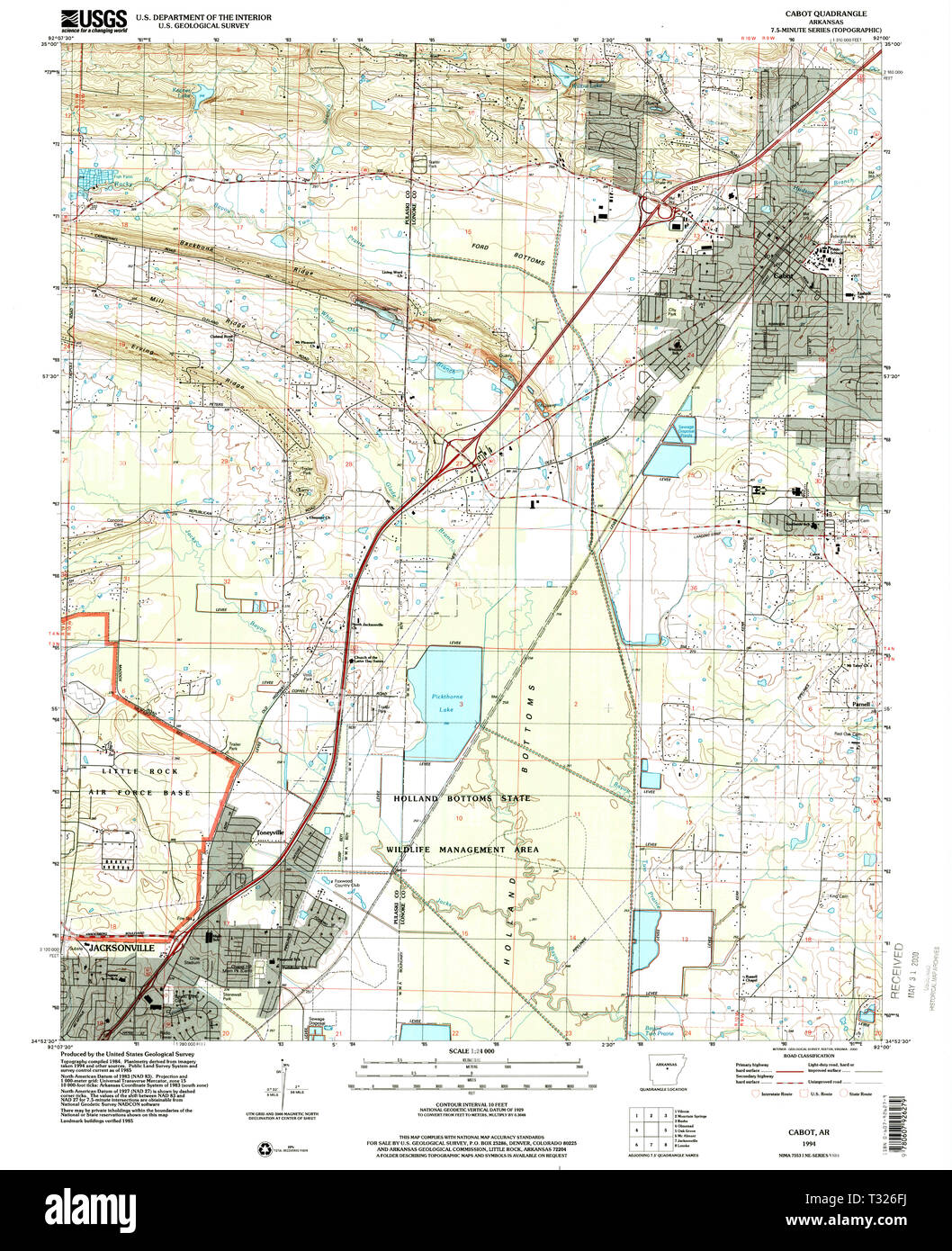 Cabot arkansas map hi-res stock photography and images - Alamy