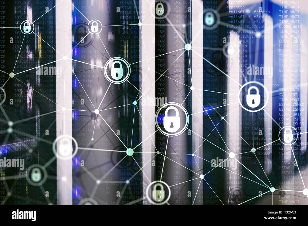 Cyber security, information privacy, data protection concept on modern ...