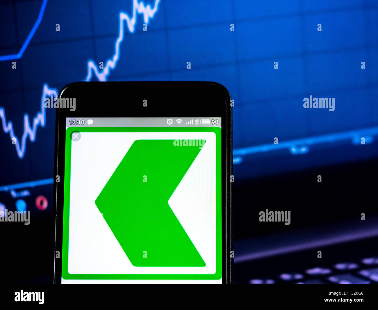 In this photo illustration a Banque Cantonale Vaudoise logo seen ...