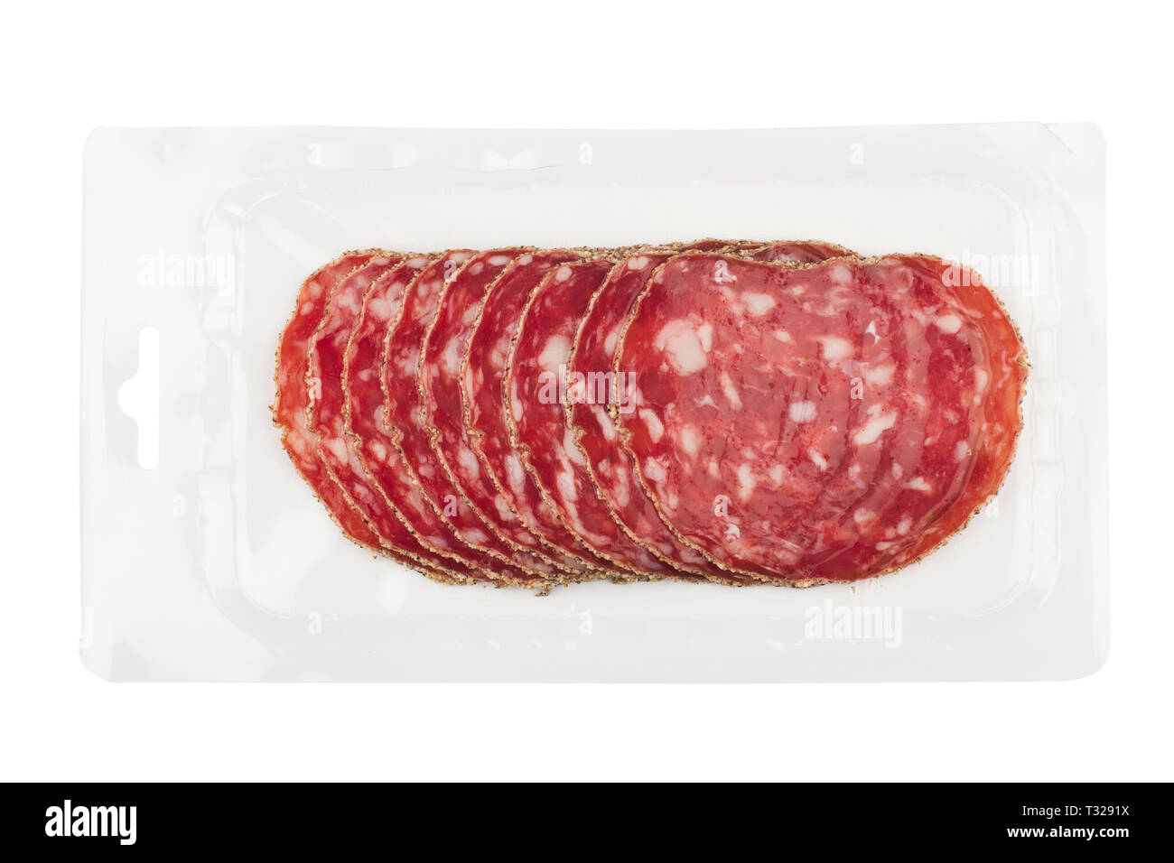Sliced salami packaging isolated on hi-res stock photography and images ...