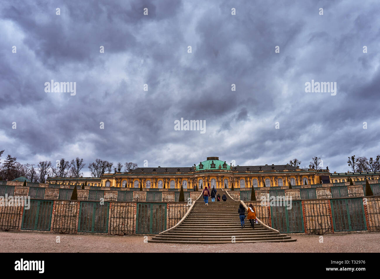 Beautiful scenery from the park of the Grand Sanssouci summer palace ...