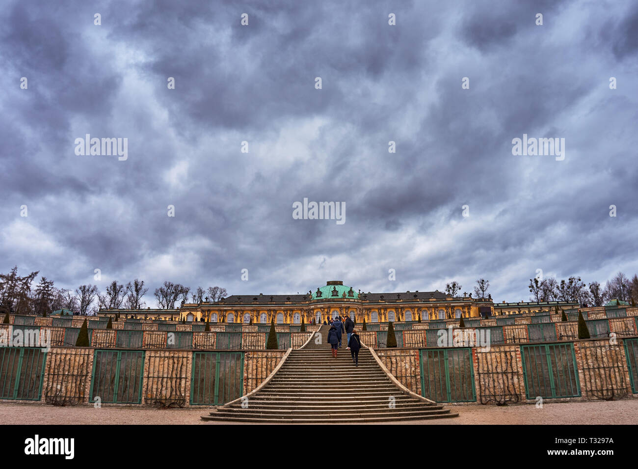 Beautiful scenery from the park of the Grand Sanssouci summer palace ...