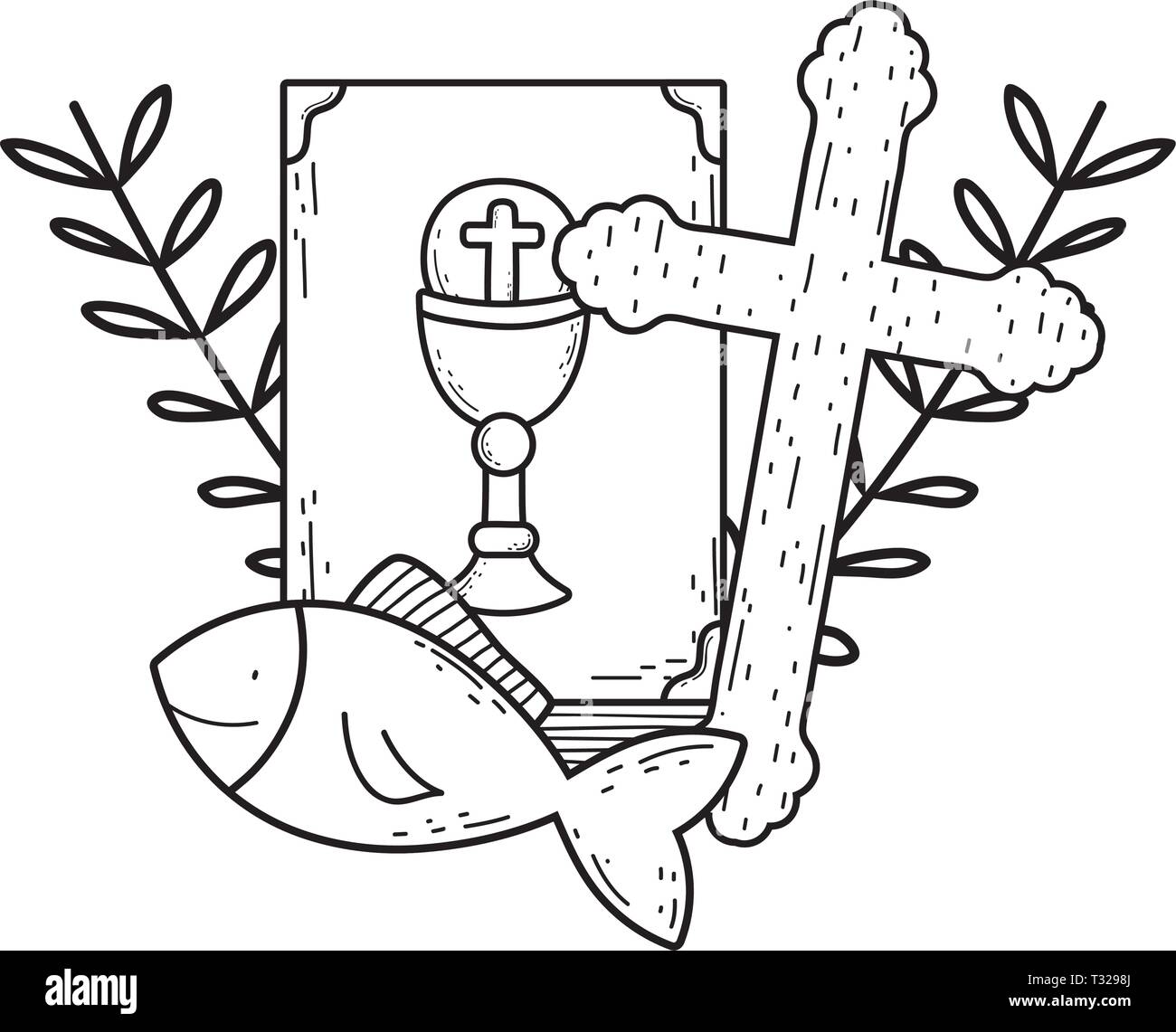 Holy Bible Book With Cross Vector Illustration Design Stock Vector holy-bible-book-with-cross-vector-illustration-design-stock-vector
