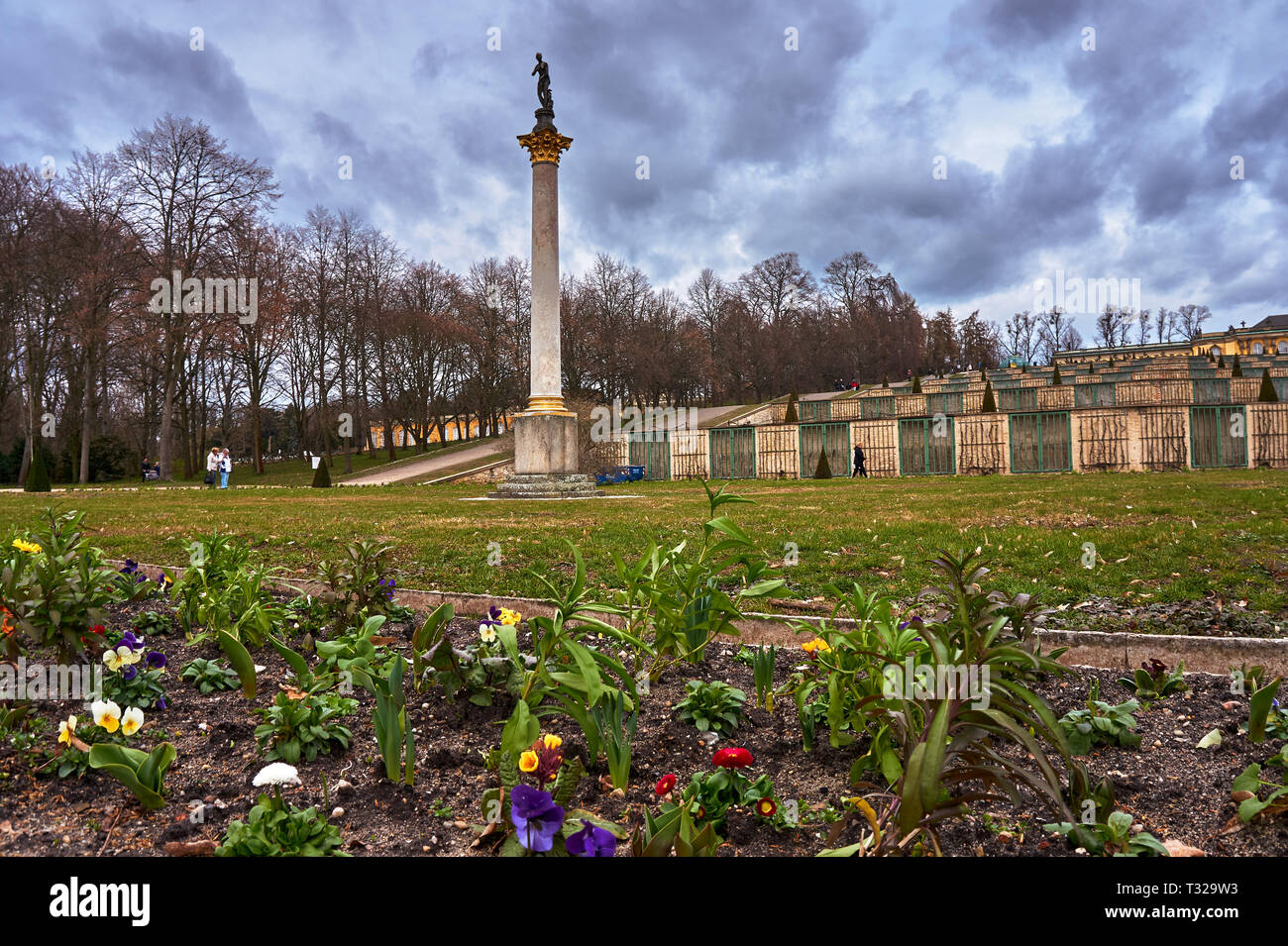Beautiful scenery from the park of the Grand Sanssouci summer palace ...