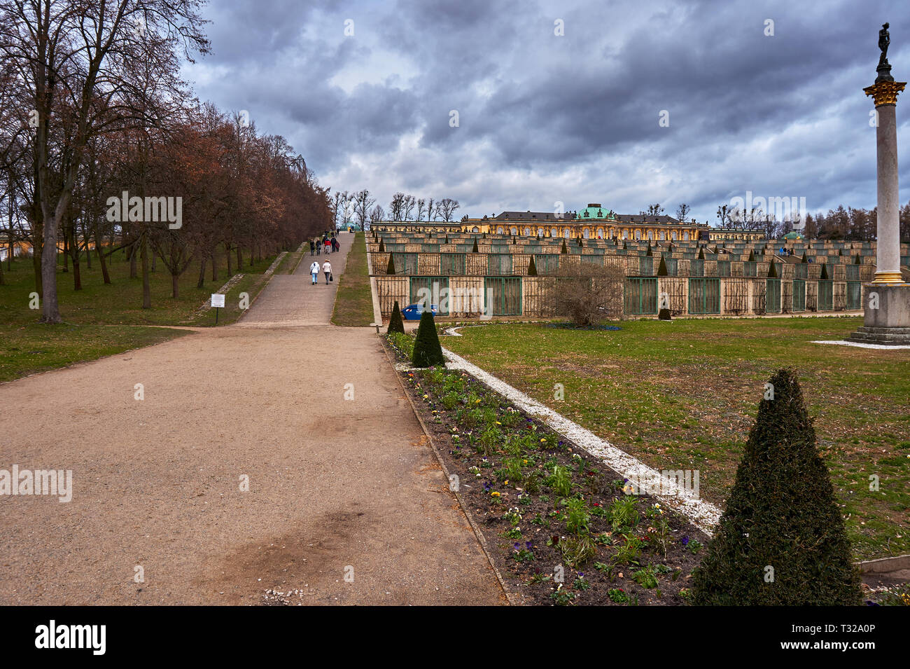 Beautiful scenery from the park of the Grand Sanssouci summer palace ...